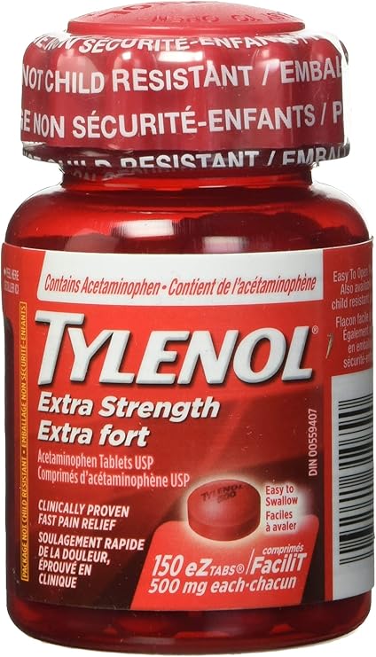 Tylenol Extra Strength Acetaminophen 500mg Pain Reliever eZ Tablets ...