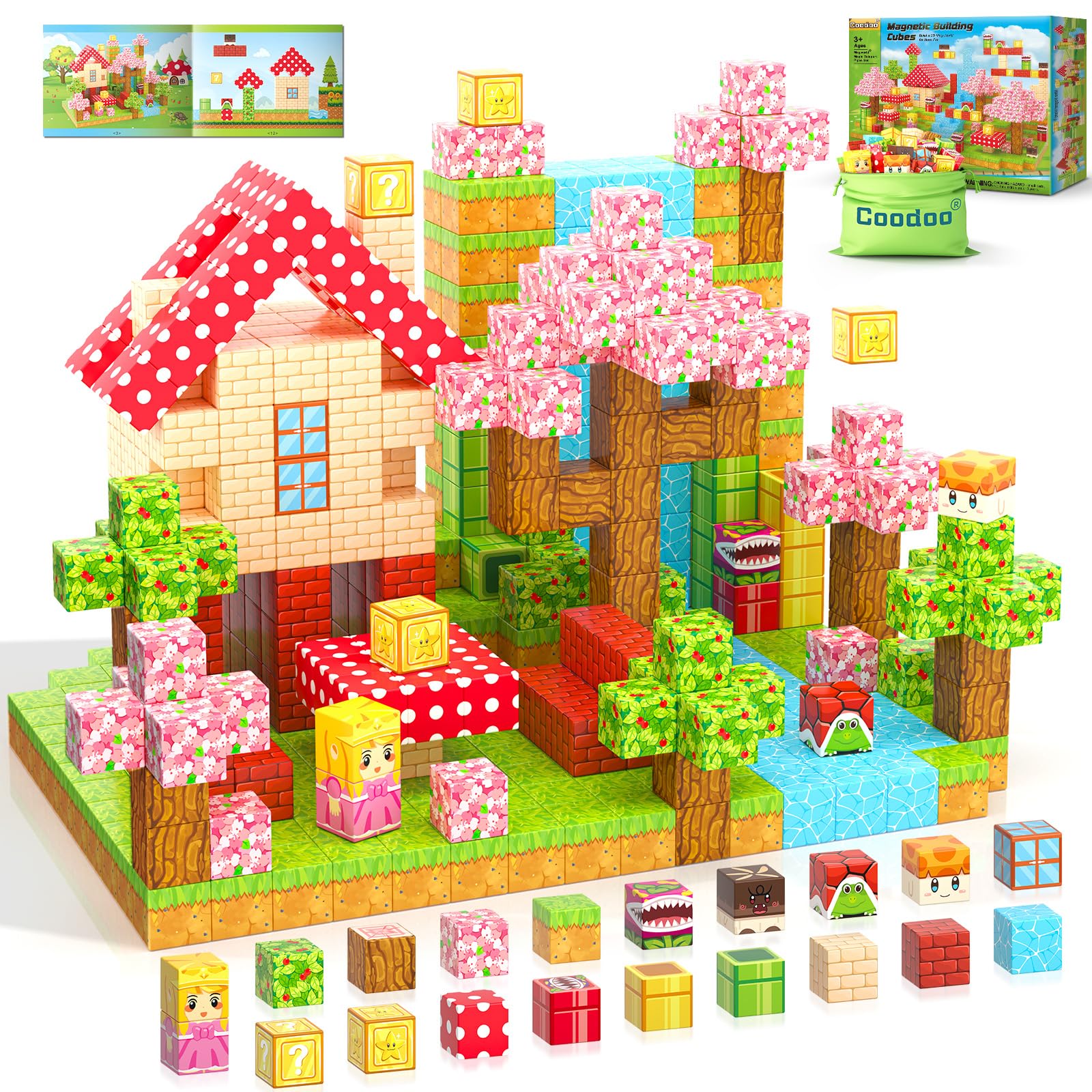 Magnetic Blocks - Build Mine Magnet World Magic Teleport Pipes Set, 1 ...