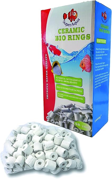 SuperAqua® Aquarium Ceramic Bio Rings Filter Premium Ceramic Rings ...