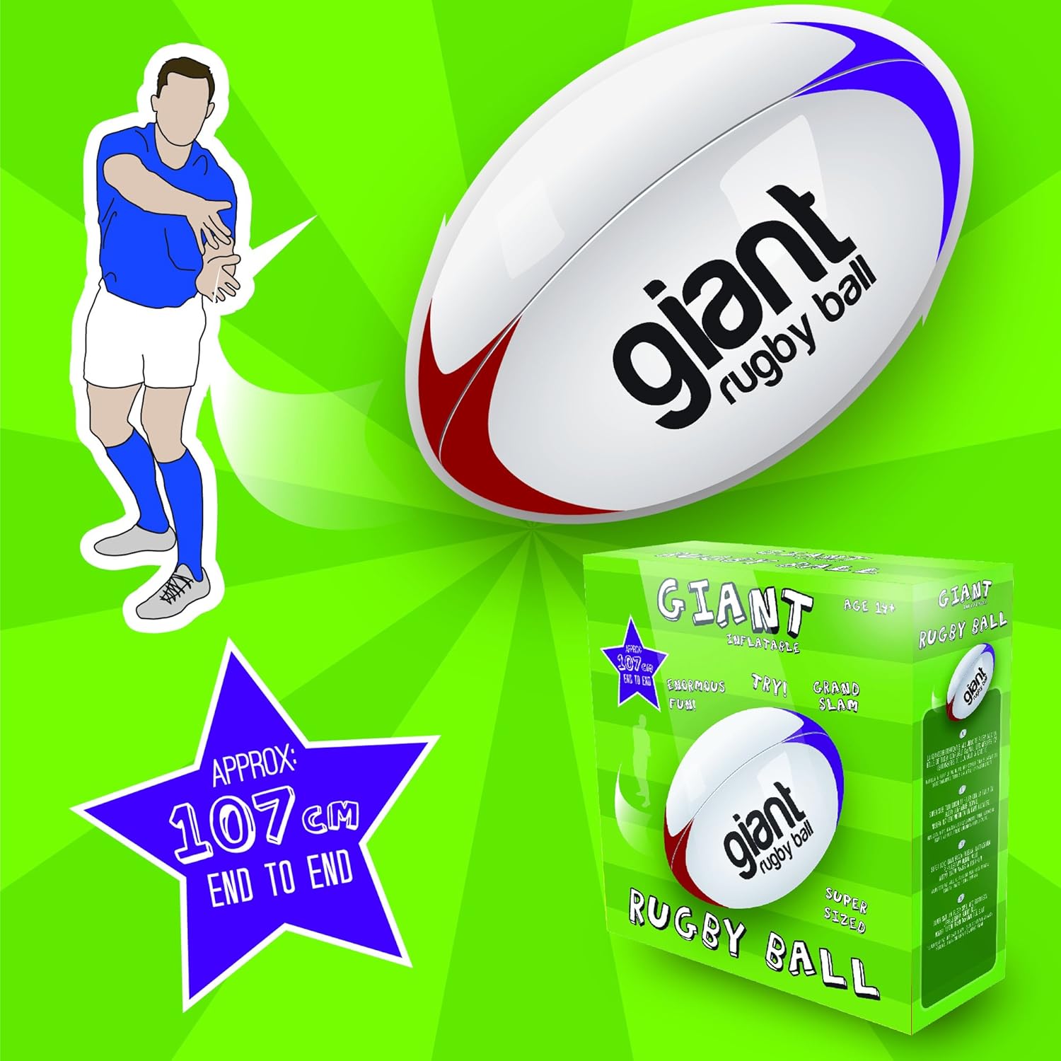 Oliphant Giant Inflatable Rugby Ball – BigaMart