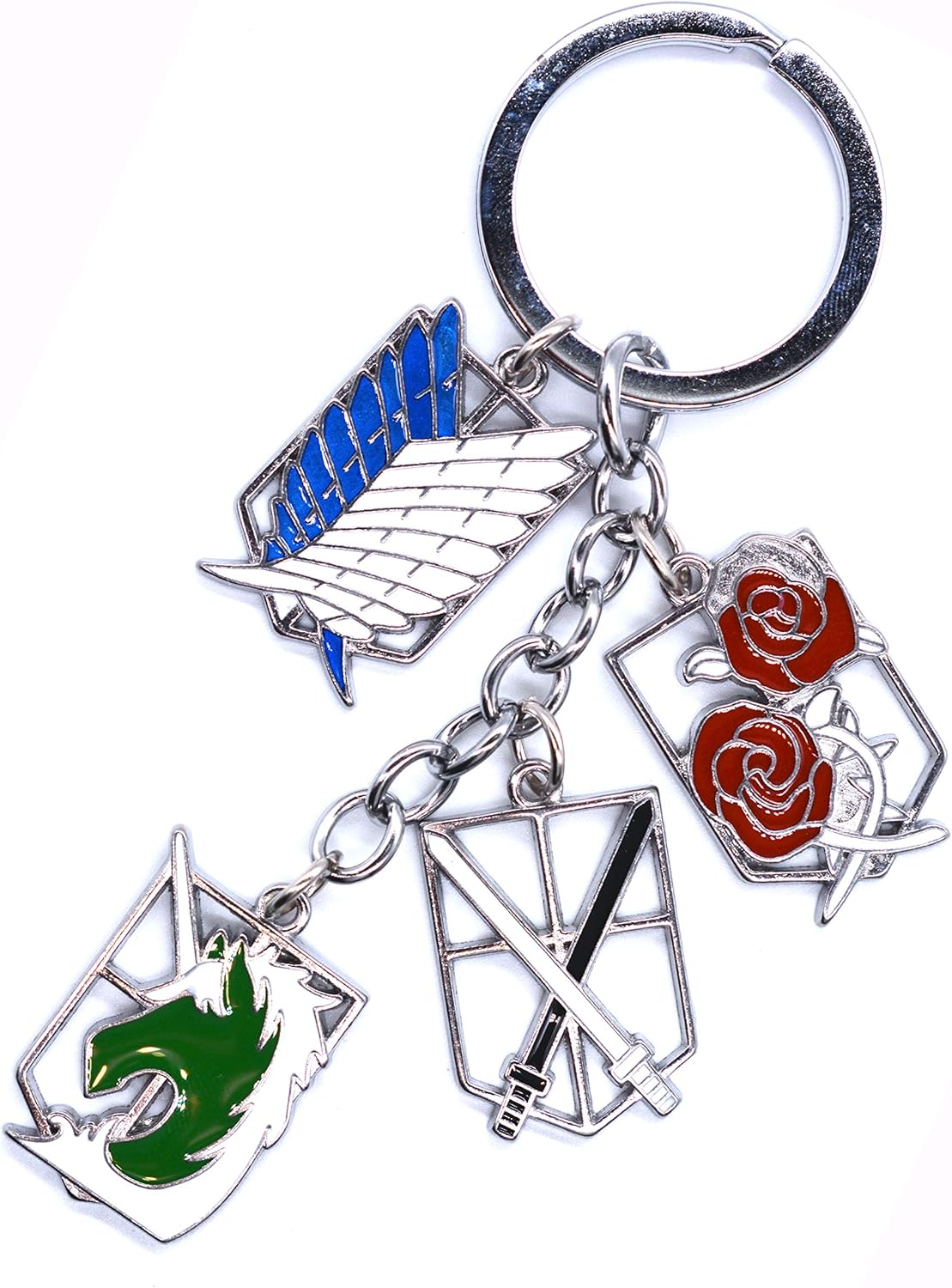 Anime Domain Attack on Titan keyring with corps symbols – BigaMart