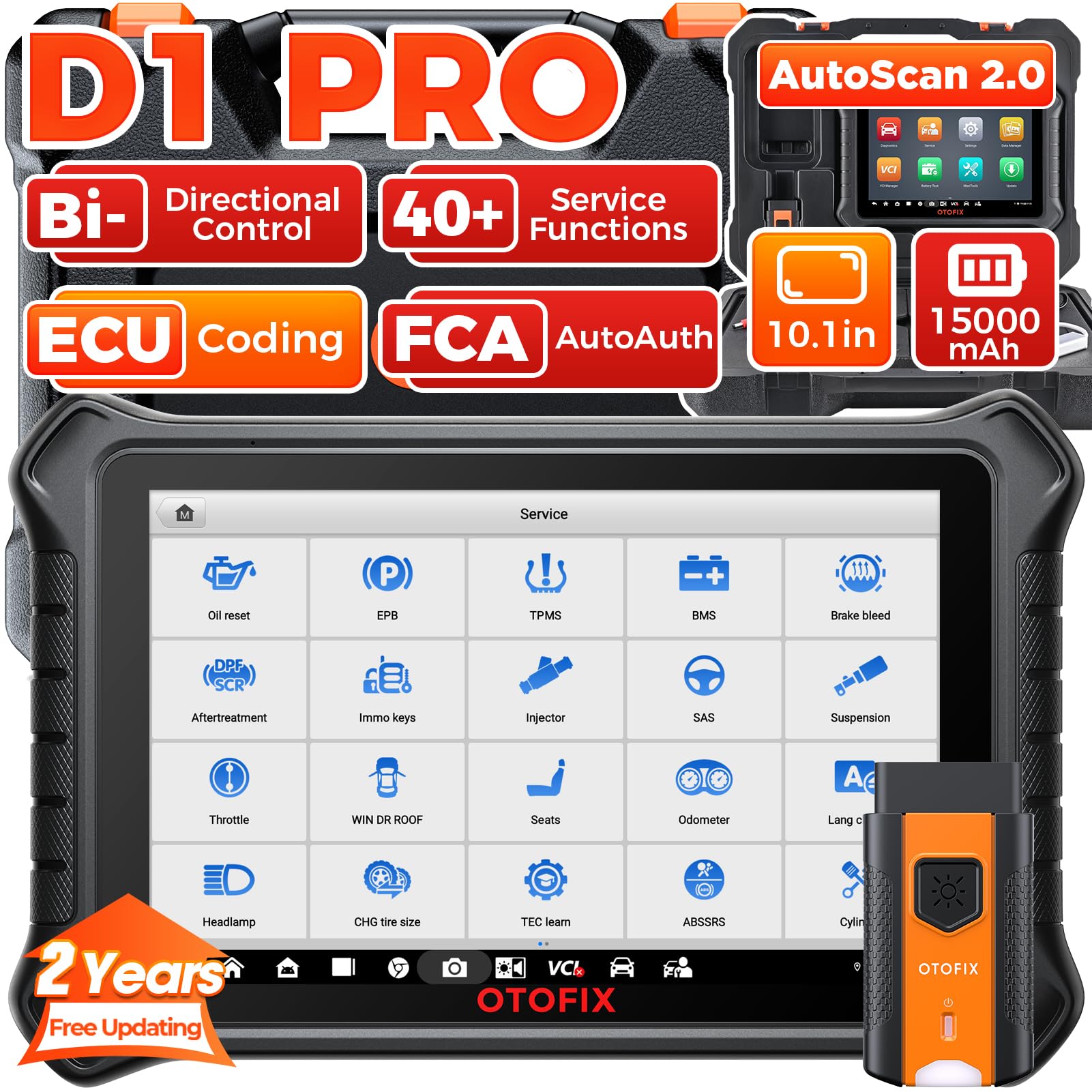 Mua D1 PRO ECU Coding Diagnostic Scanner, Bi-Directional Scan Tool, 2 ...
