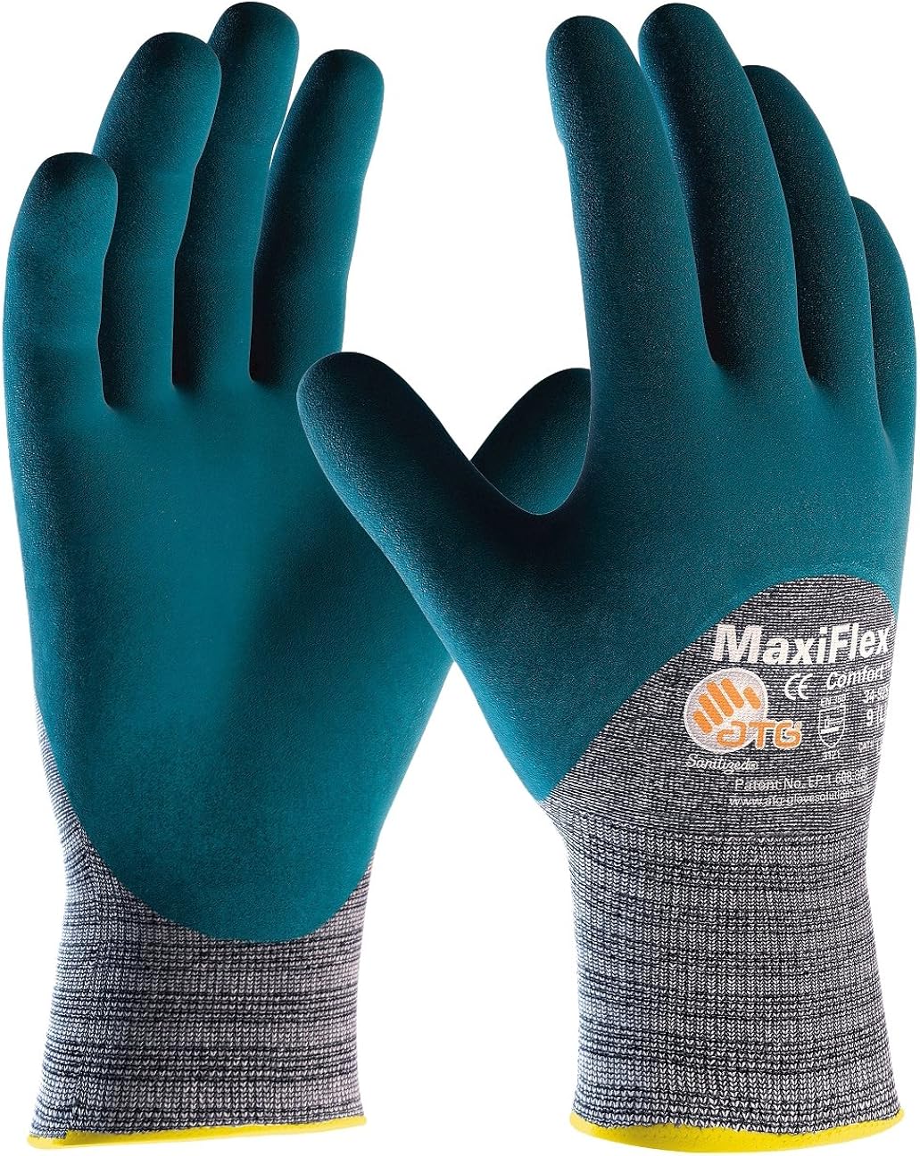 10 Pair MaxiFlex Comfort nitrile foam palm coated work gloves : Amazon ...