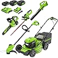 Amazon.com : Greenworks 48V (2x24V) 21" Self-Propelled Mower Combo Kit ...