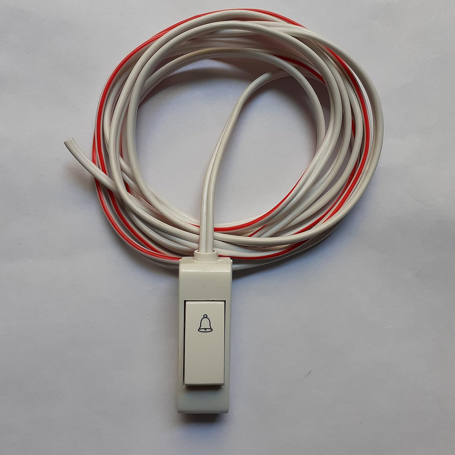 Hanging Bell Switch (Non Modular) Color- White with 1.5 Meter Wire ...