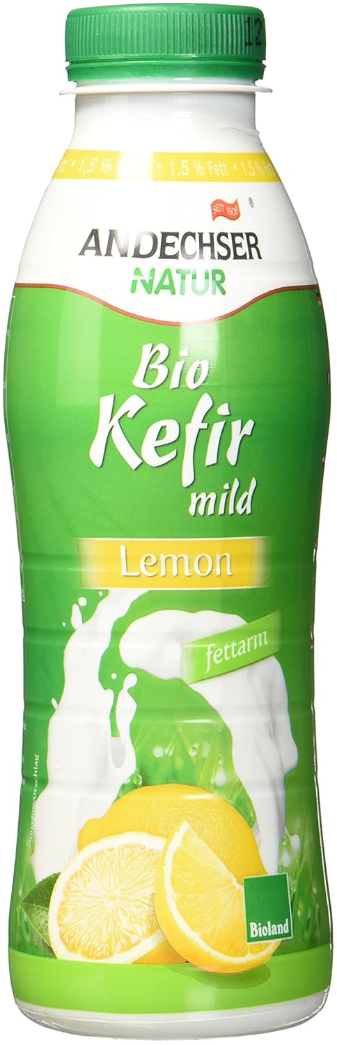 Andechser Natur Bio Kefir Lemon 1.5% Fett, 500 g: Amazon.de ...