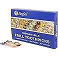 Amazon.com | 5000 Count | KingSeal Regular Frill Toothpicks, Assorted ...