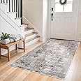 Amazon.com: Washable 3x5 Entryway Rug - Non-Slip Rubber Backing, Soft ...