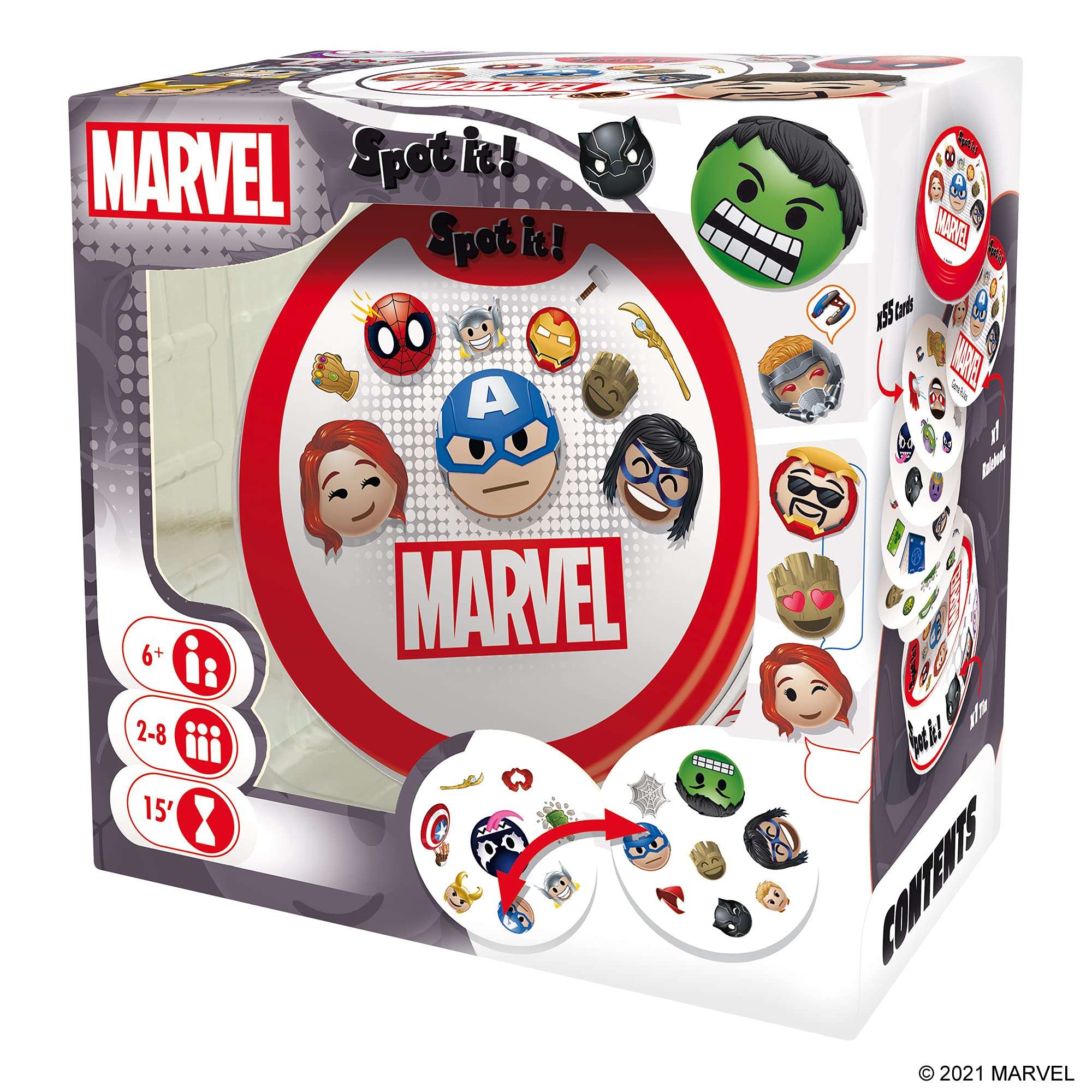 Zygomatic Spot It! Marvel Emojis - Marvel Super Heroes Family Card Game ...