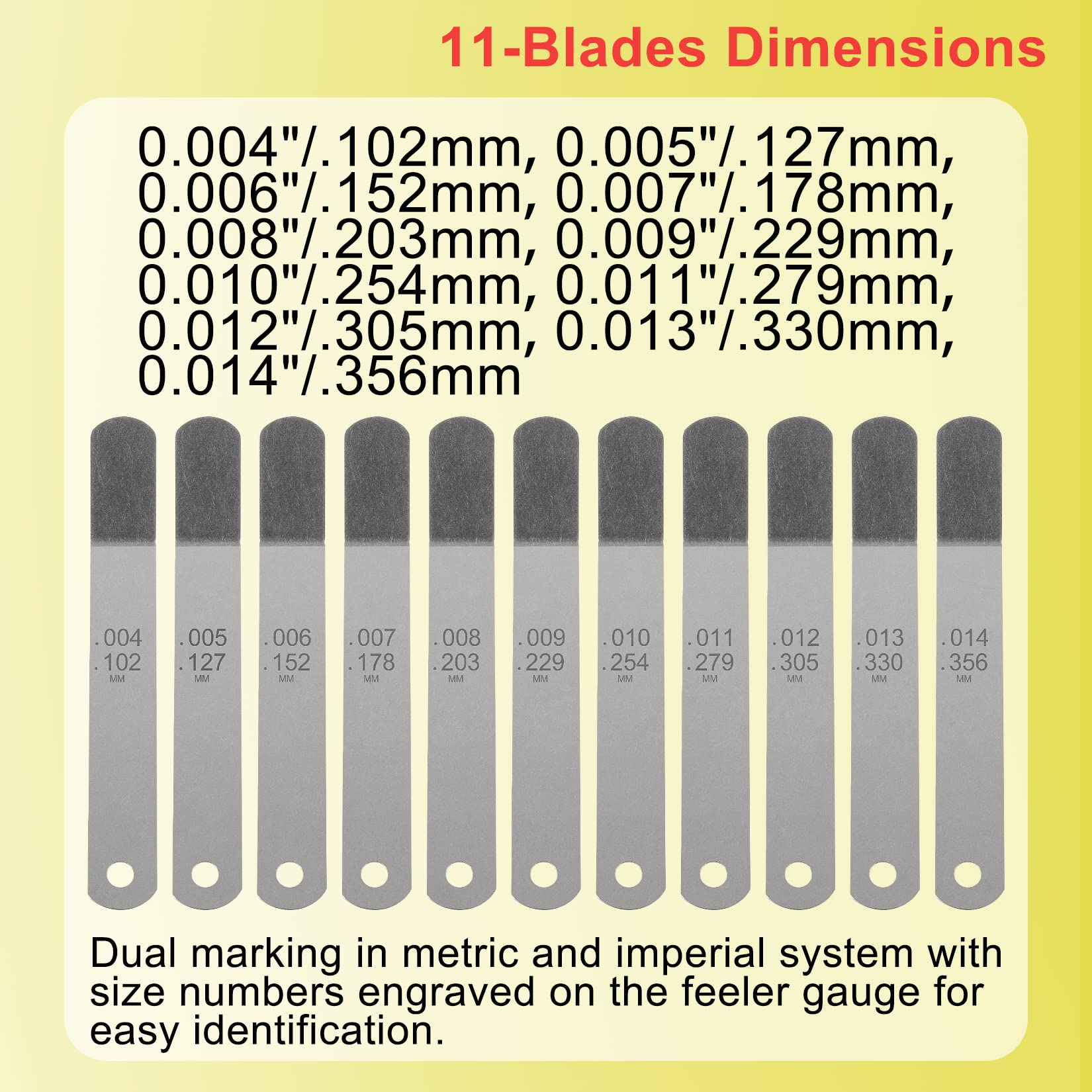 Mua A308 Offset Valve Tappet Gauge Set, 11-Blades Feeler Gauge/Feeler ...