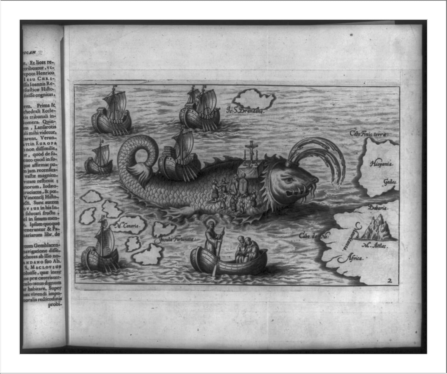 Amazon.com: Historic Print (M): [Saint Brendan, 484-577, figurative map ...