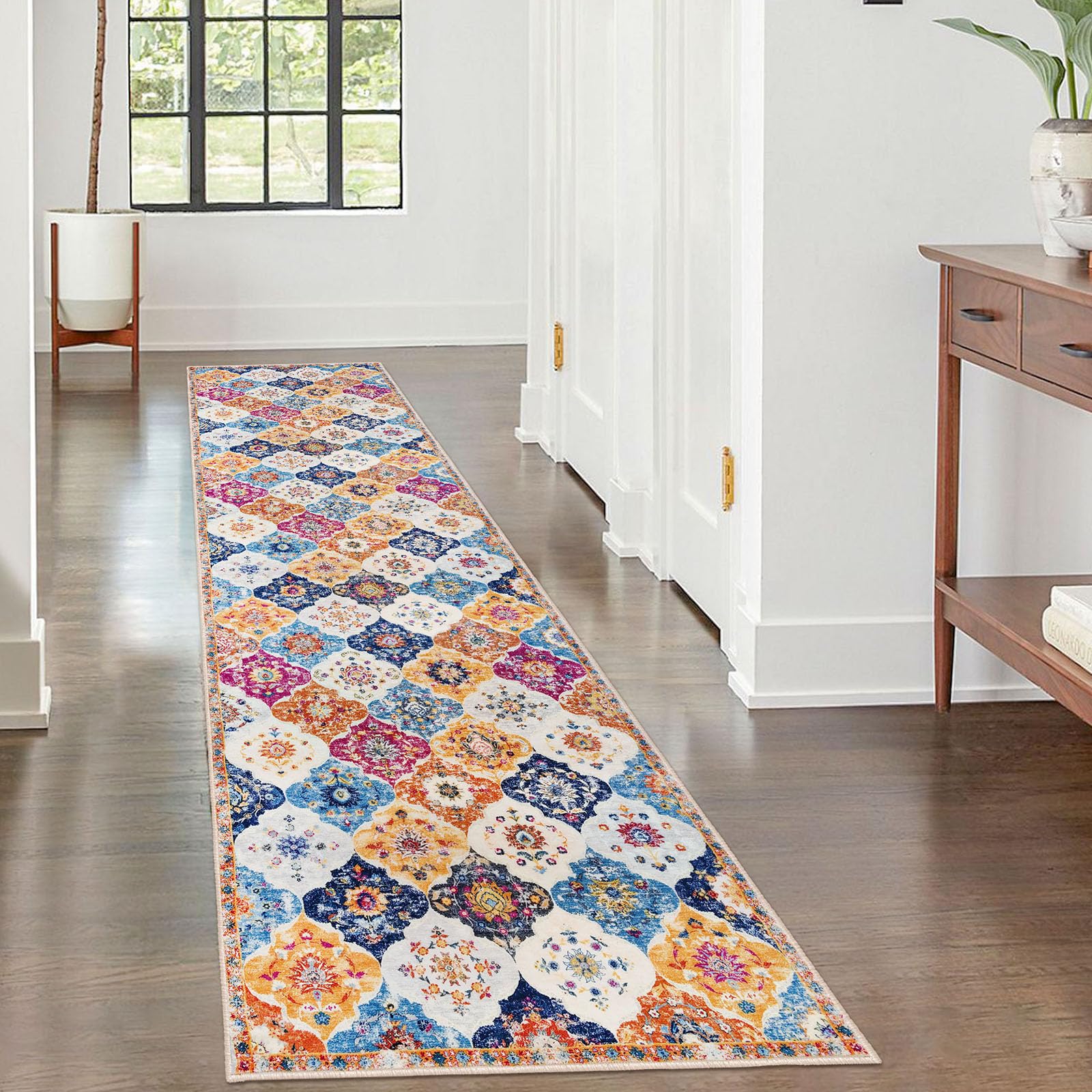 KILOCOCO 2x8 Runner Rug, Moroccan Washable Hallway Entryway Runner Rug ...