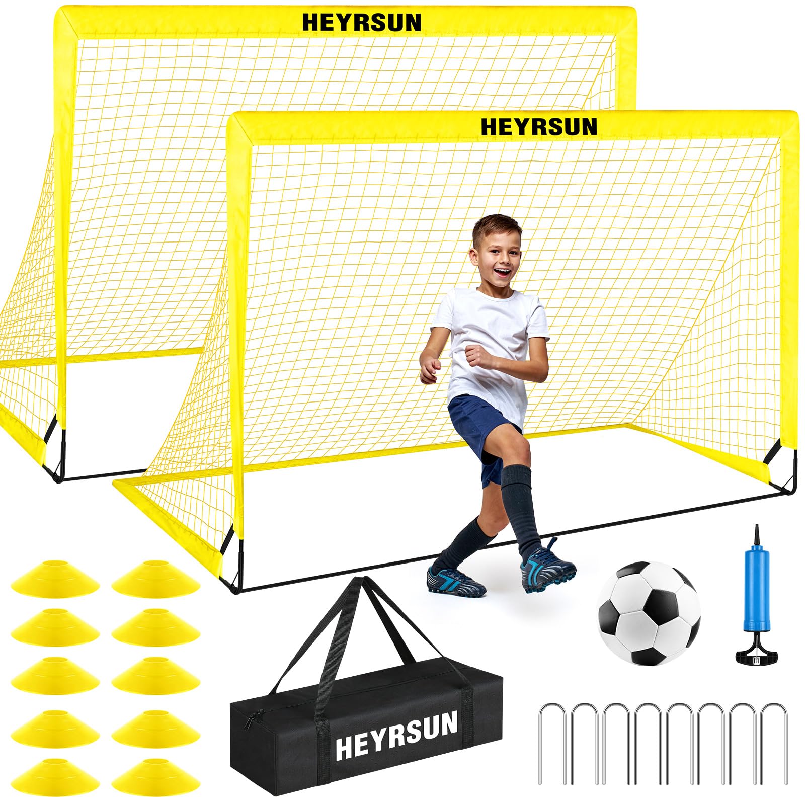 Kids Soccer Goals for Backyard, 5x3.6 ft Soccer Nets for Kids, Soccer ...