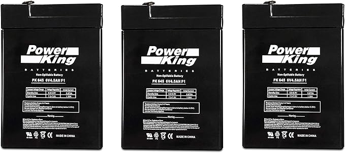 Amazon.com: Jiming JM-6M4.5AC 6V 5Ah Rechargeable Sealed Lead Acid ...