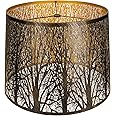Large Metal Lampshade Forest Etching Forest Lamp Shade Pattern 12'' Top ...