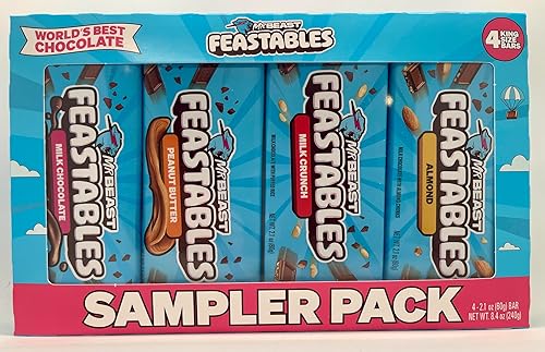 Feastables Beast Bar Milk Chocolate Sampler Pack - Milk Chocolate ...