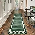 Amazon.com: Lahome Scalloped 2x6 Green Washable Hallway Runner Rug ...