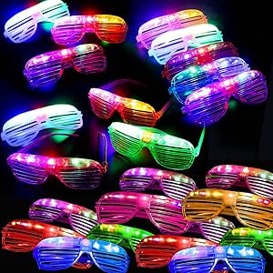 Amazon.com: LED Glasses Glow in the Dark Party Favors Supplies for Kids ...