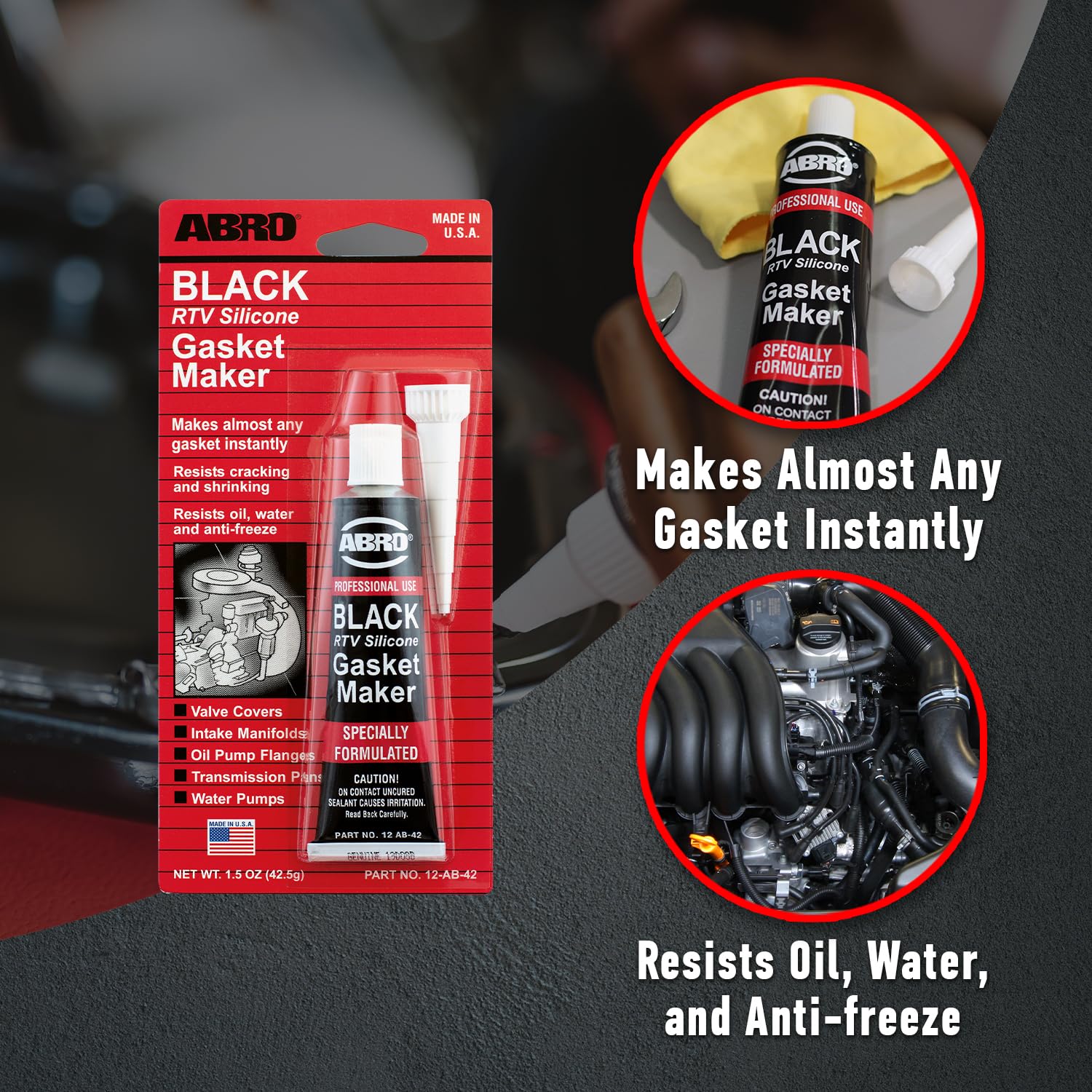 Mua ABRO RTV Silicone Sealant and Gasket Maker: Up to 500 Degree F Heat, High Temp Silicone ...