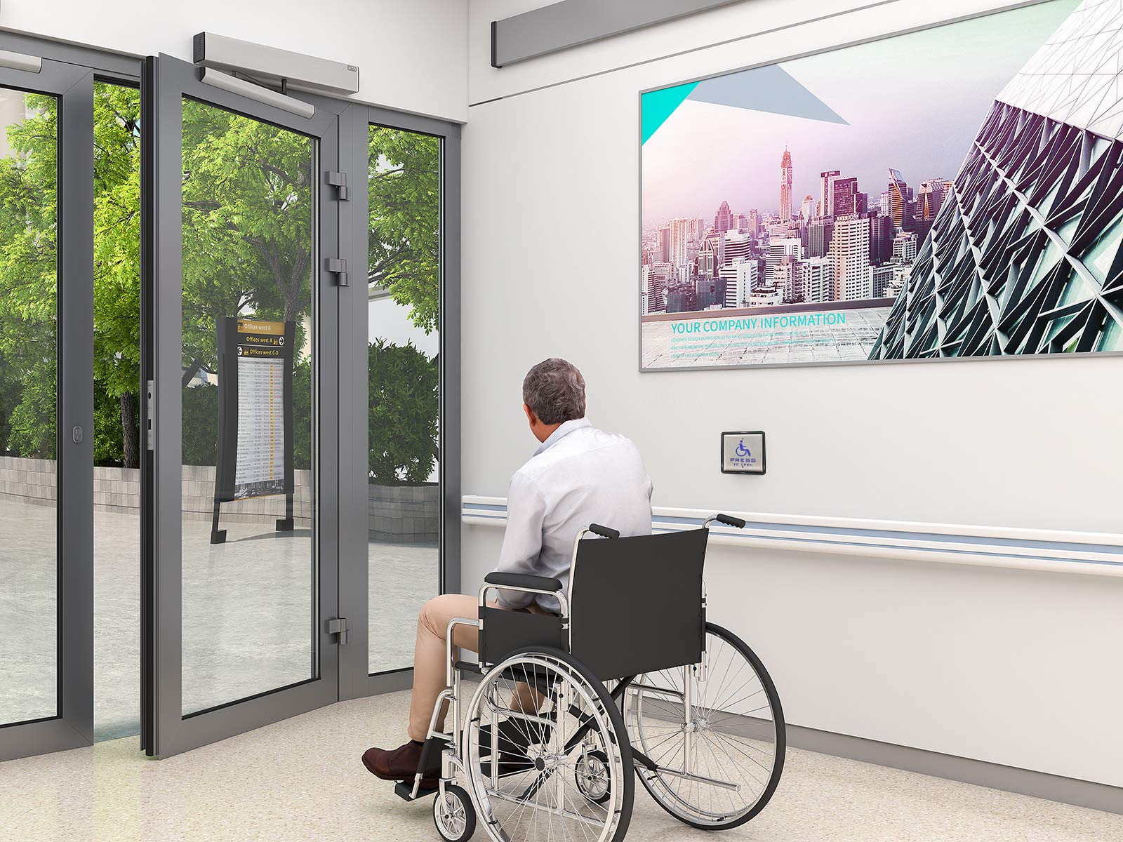 Mua Automatic Double Door Operator,Auto Open Dual Doors Simultaneously ...