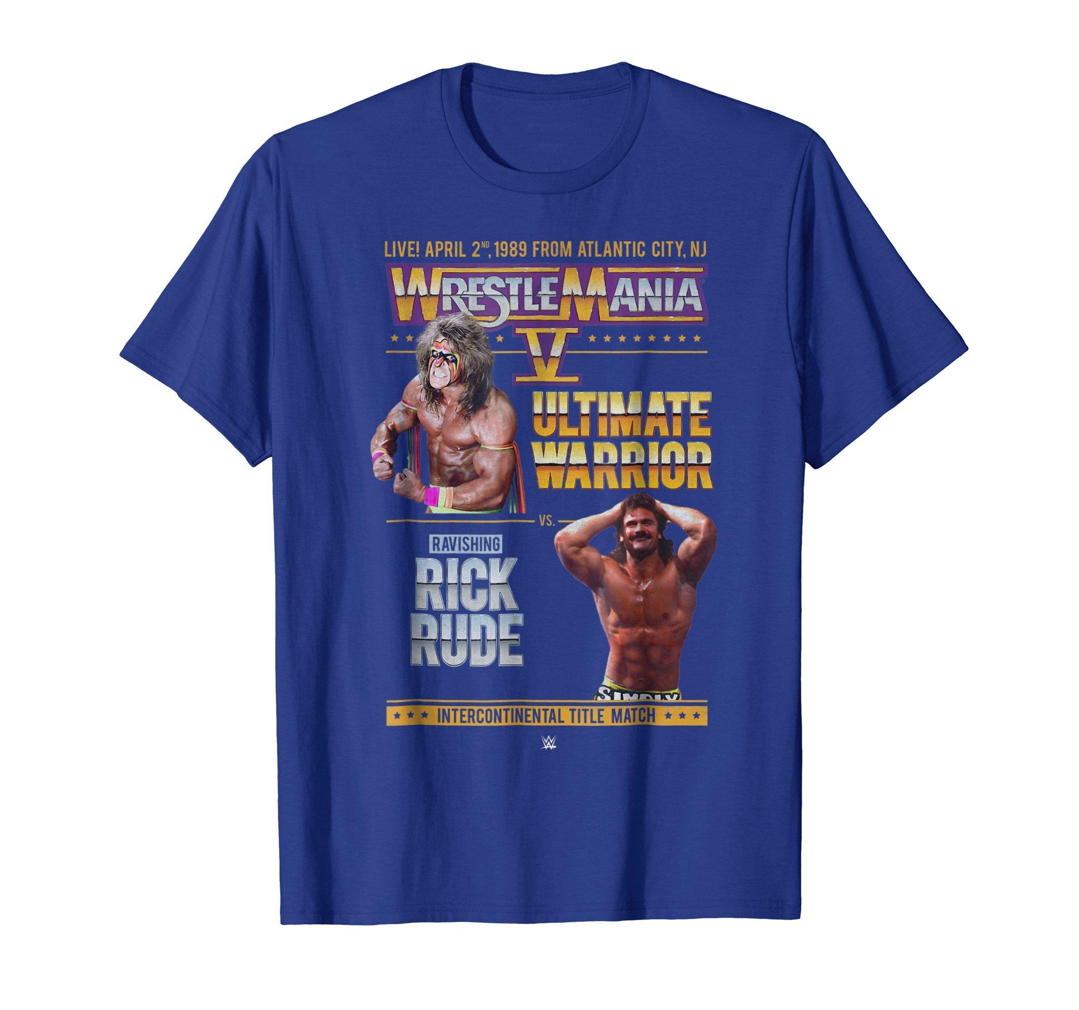 WWE Wrestlemania The Ultimate Warrior Vs Rick Rude T-Shirt on Galleon ...
