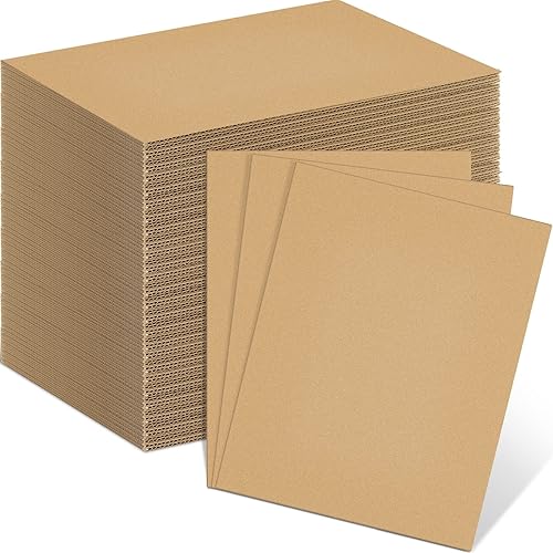 Henoyso 110 Pack 11 x 8. 5 Inch Corrugated Cardboard Sheets Flat ...