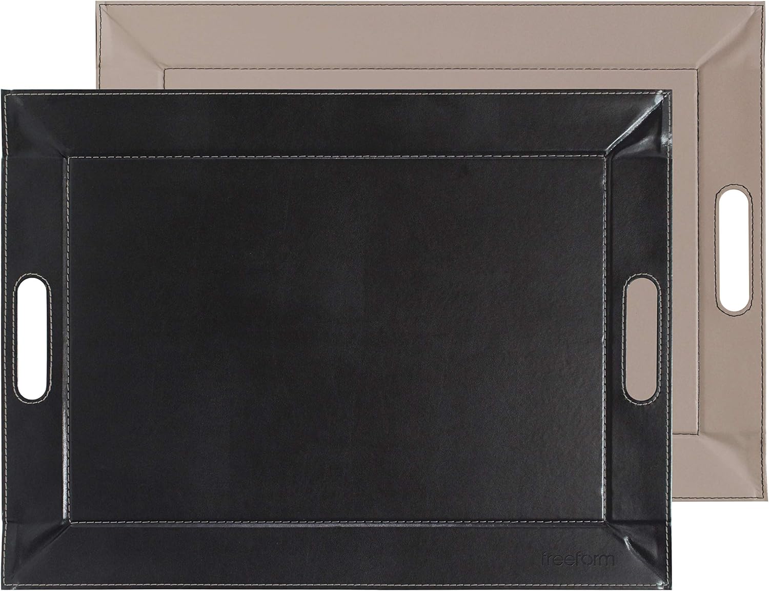 FREEFORM DUO - 2in1 wendbares Tablett & Tischset, schwarz/taupe ...