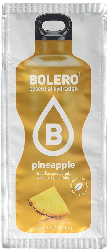Bolero Essential Hydration Sugar Free Fruit Drink Pineapple 12 Sachets ...
