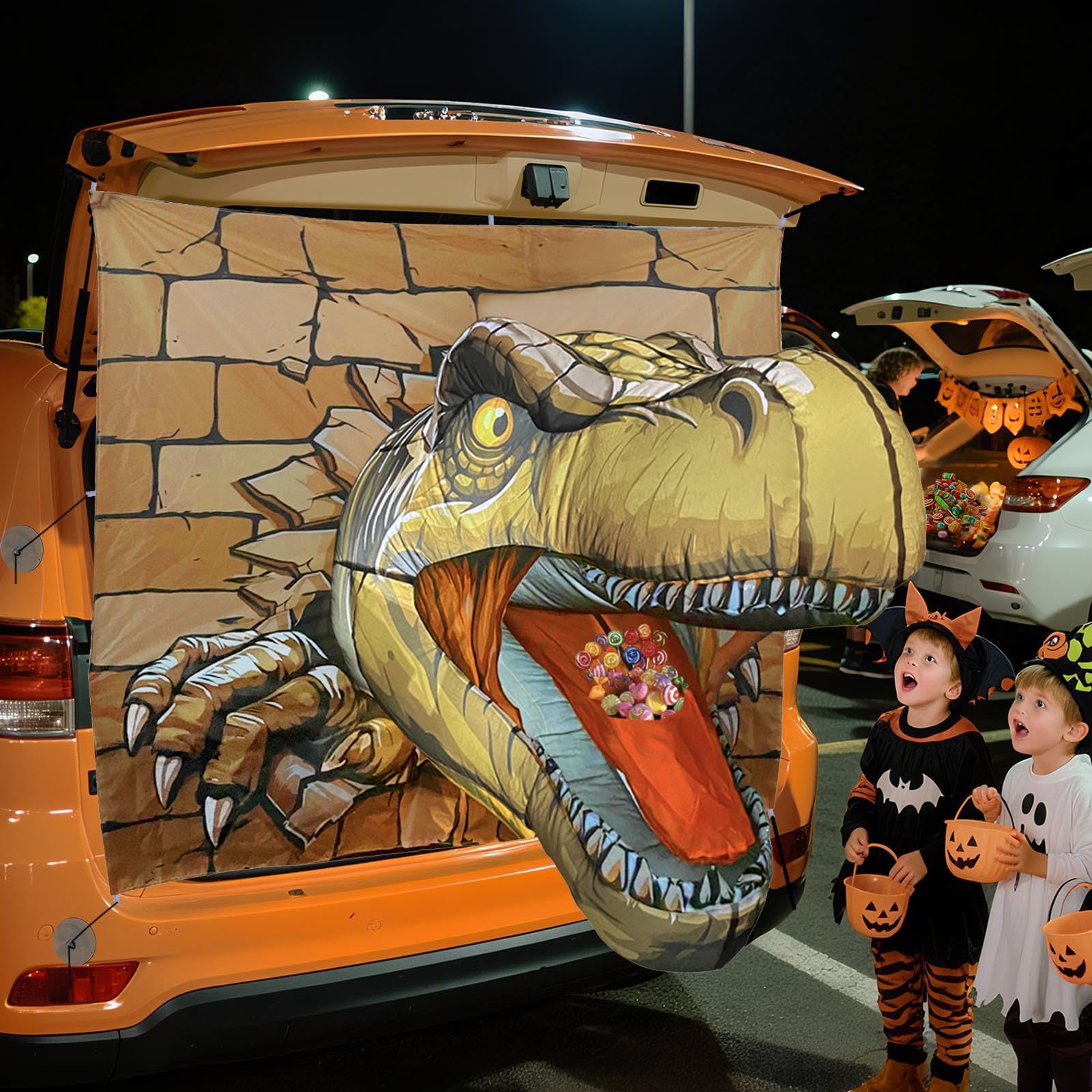 Epochleno 2025 Halloween Trunk or Treat Car Decorations, T-Rex Theme ...