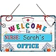 Amazon.com: WhatSign Nurse Door Sign Personalized - 12" x 8" Welcome to ...