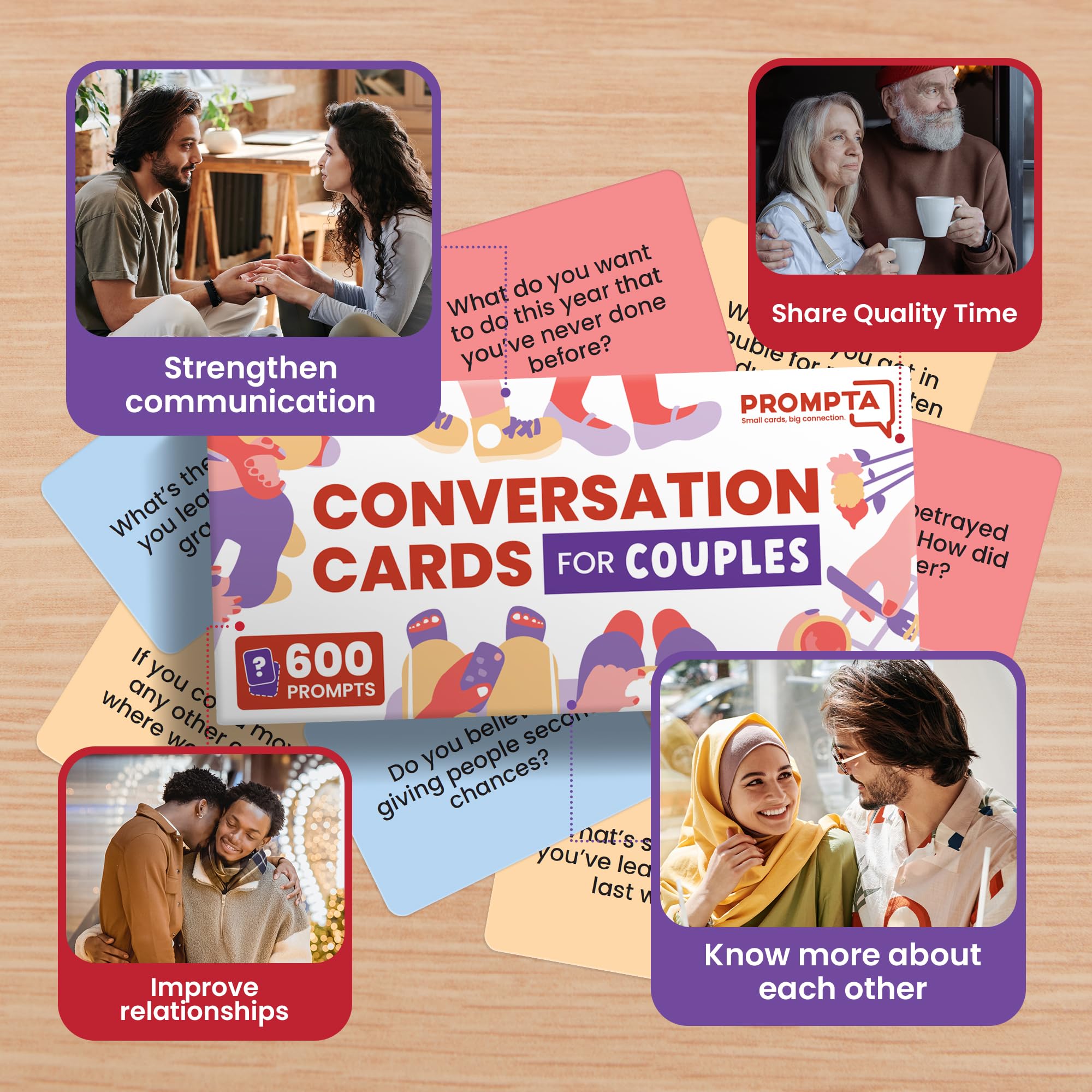Mua 600 Conversation Cards for Couples - Couples Games Relationship ...