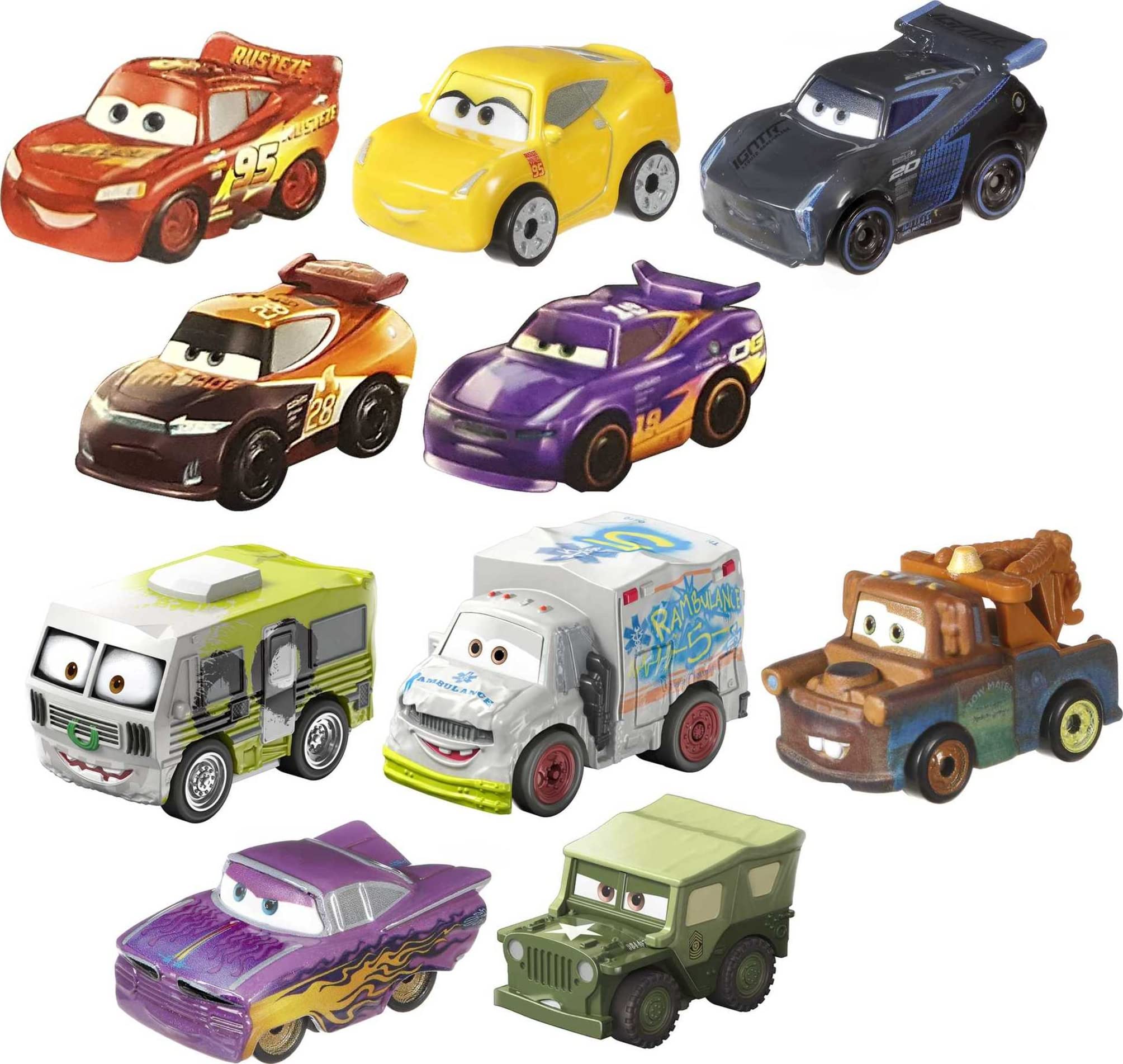 Mua Mattel Disney and Pixar Cars Mini Racers Set of 10 Mini Toy Cars ...