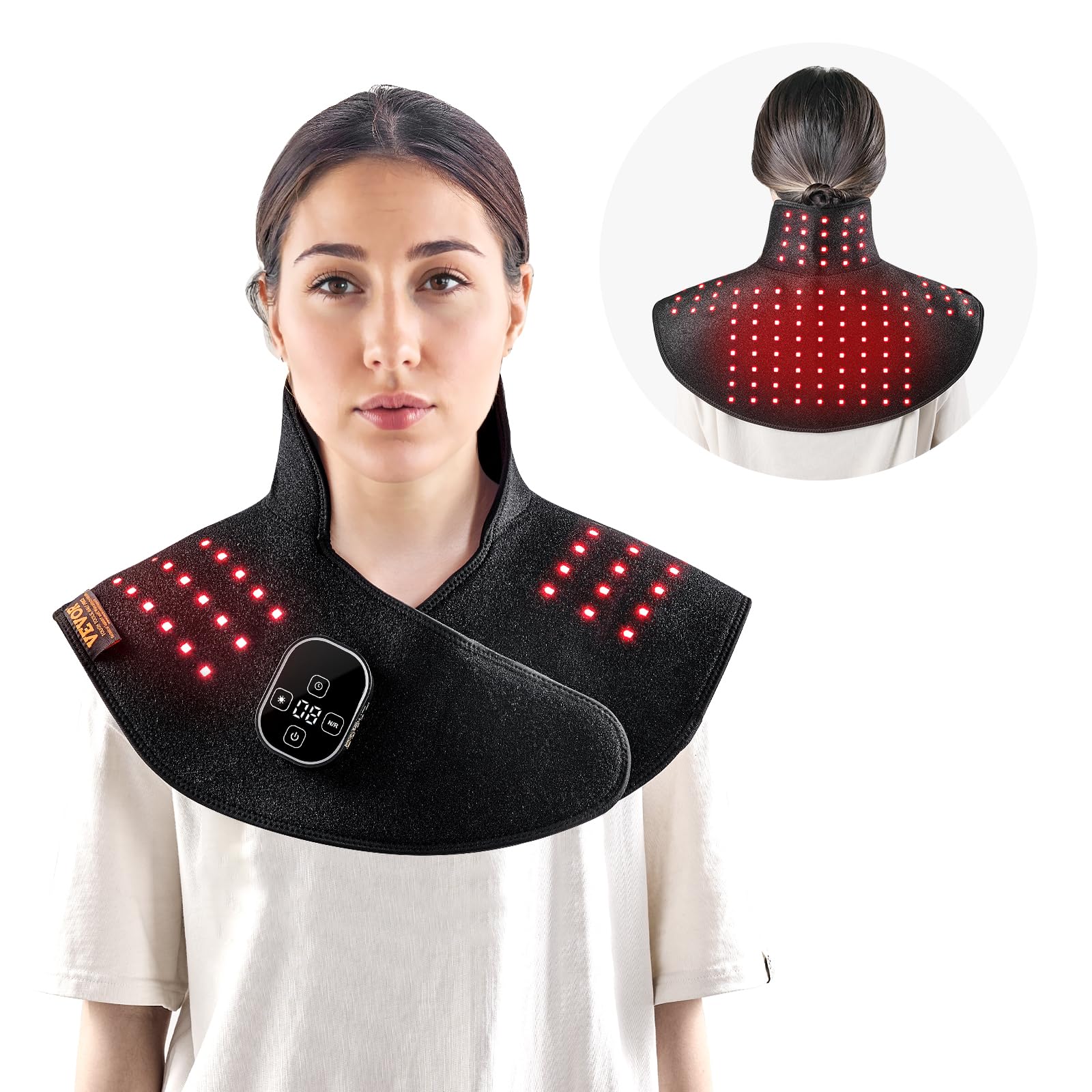 VEVOR Red Light Therapy for Shoulder Neck, 660nm & 850nm Wearable Light ...