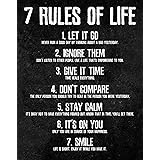 Amazon.com: 7 Rules of Life Motivational Poster – Printed on Premium ...