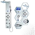 Blue Ocean 52" Aluminum SPA392M Shower Panel Column Tower with Rainfall ...