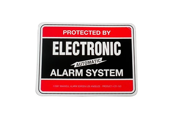 Amazon.com : Security Decal - Protected By Electronic Automatic Alarm ...