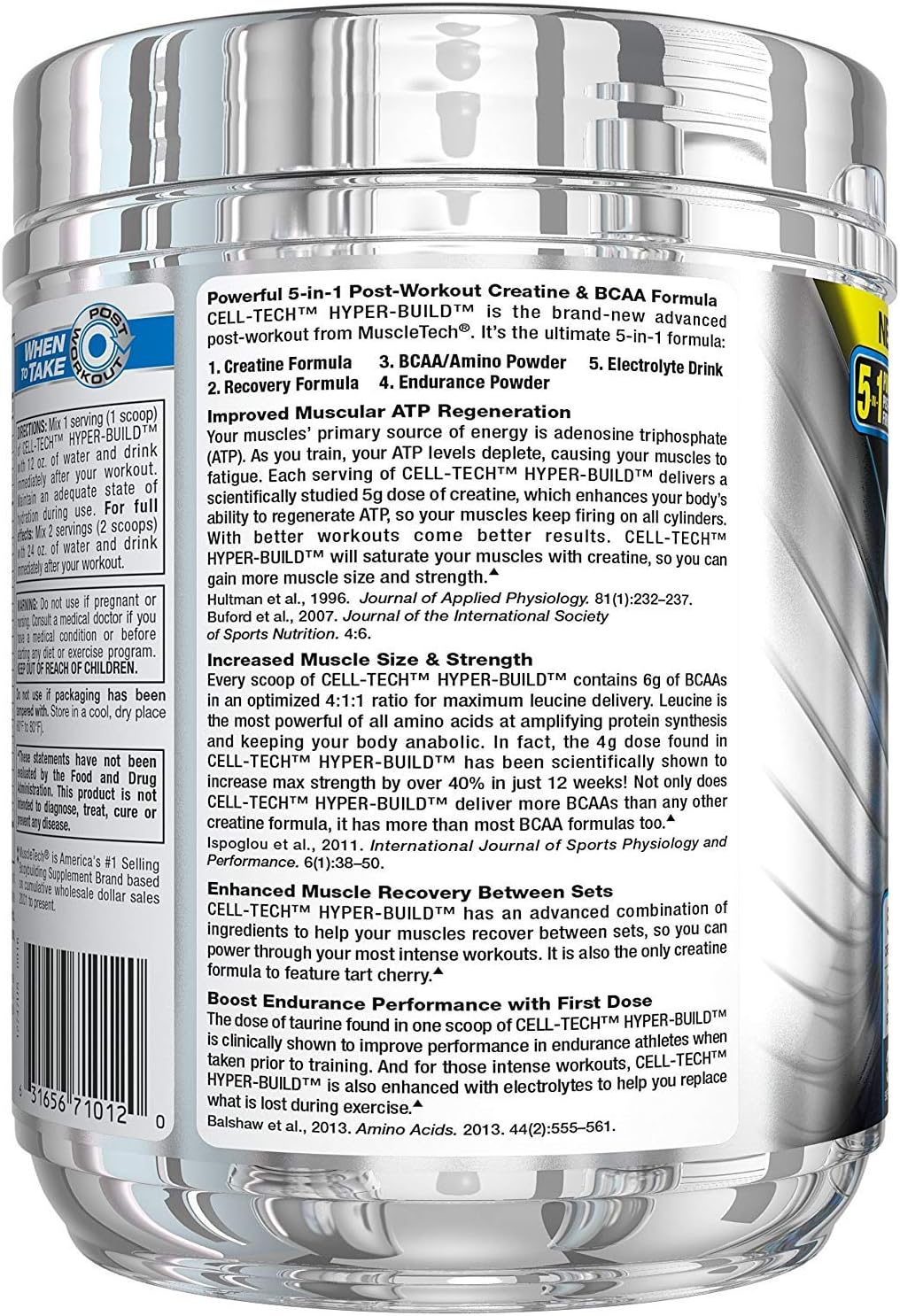 Muscletech Performance Series Cell-Tech Hyper-Build Supplement, Blue ...