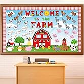 Amazon.com : ZOIIWA Welcome to The Farm Bulletin Board Set Farm Animals ...