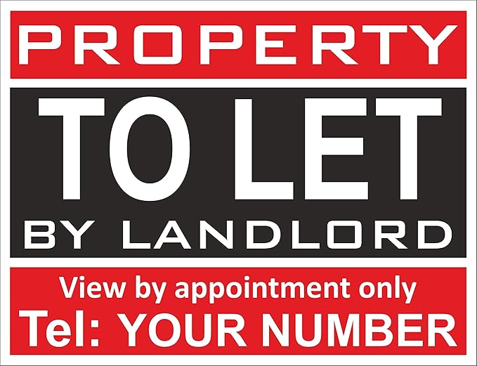 Property to let sign board Personalised x 2: Amazon.co.uk: Kitchen & Home