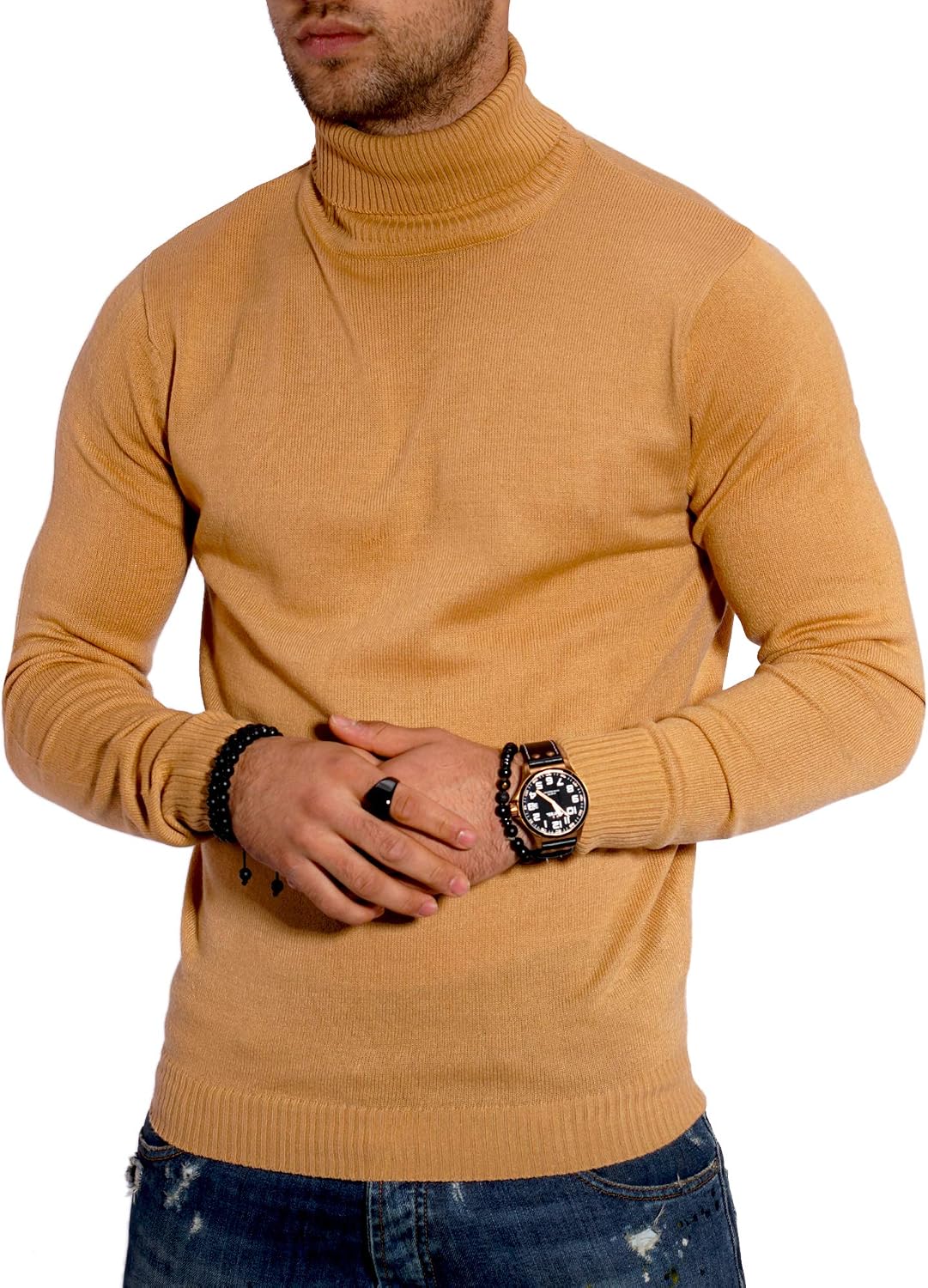 Rello & Reese Herren Rollkragen Pullover Feinstrick Pulli Sweatshirt ...