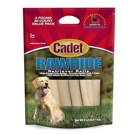 Cadet Rawhide Retriever Rolls Dog Chews: Amazon.ca: Pet Supplies
