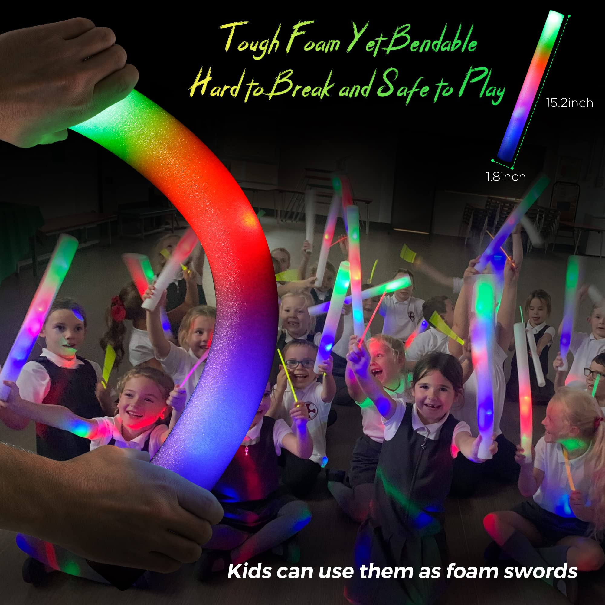 Mua 32Pcs Foam Glow Sticks Bulk,Bietrun Light Sticks for Parties Ultra ...