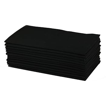 Amazon.com: Utopia Bedding Cotton Dinner Napkins Black - 12 Pack (18 ...