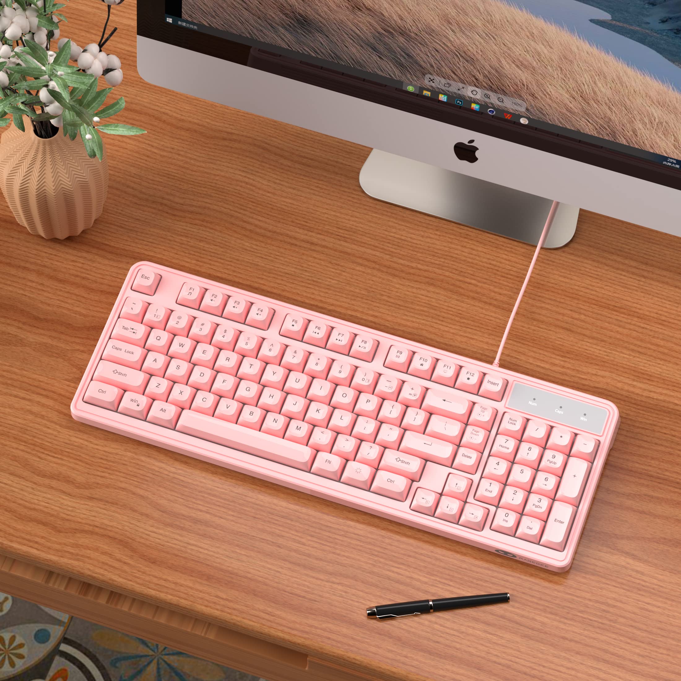 Mua Camiysn Pink Gaming Keyboard - RGB Backlit Creamy Sounding Keyboard ...