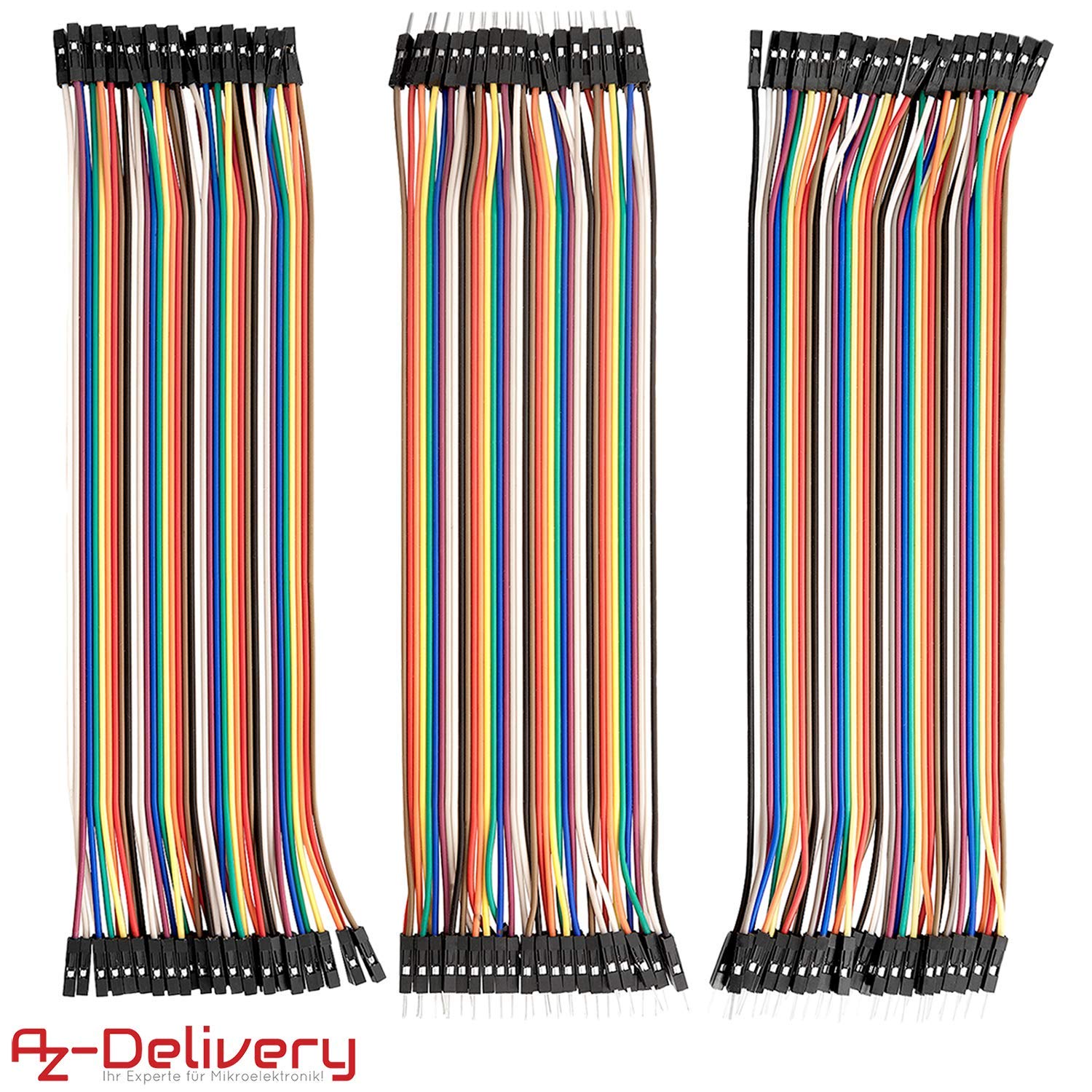 AZDelivery Jumper Wire Cavetti Cable 120pcs Cavi per Arduino Breadboard ...
