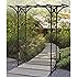 Amazon.com : Panacea 89088 Steel Flat Top Arbor with Finials, Black ...