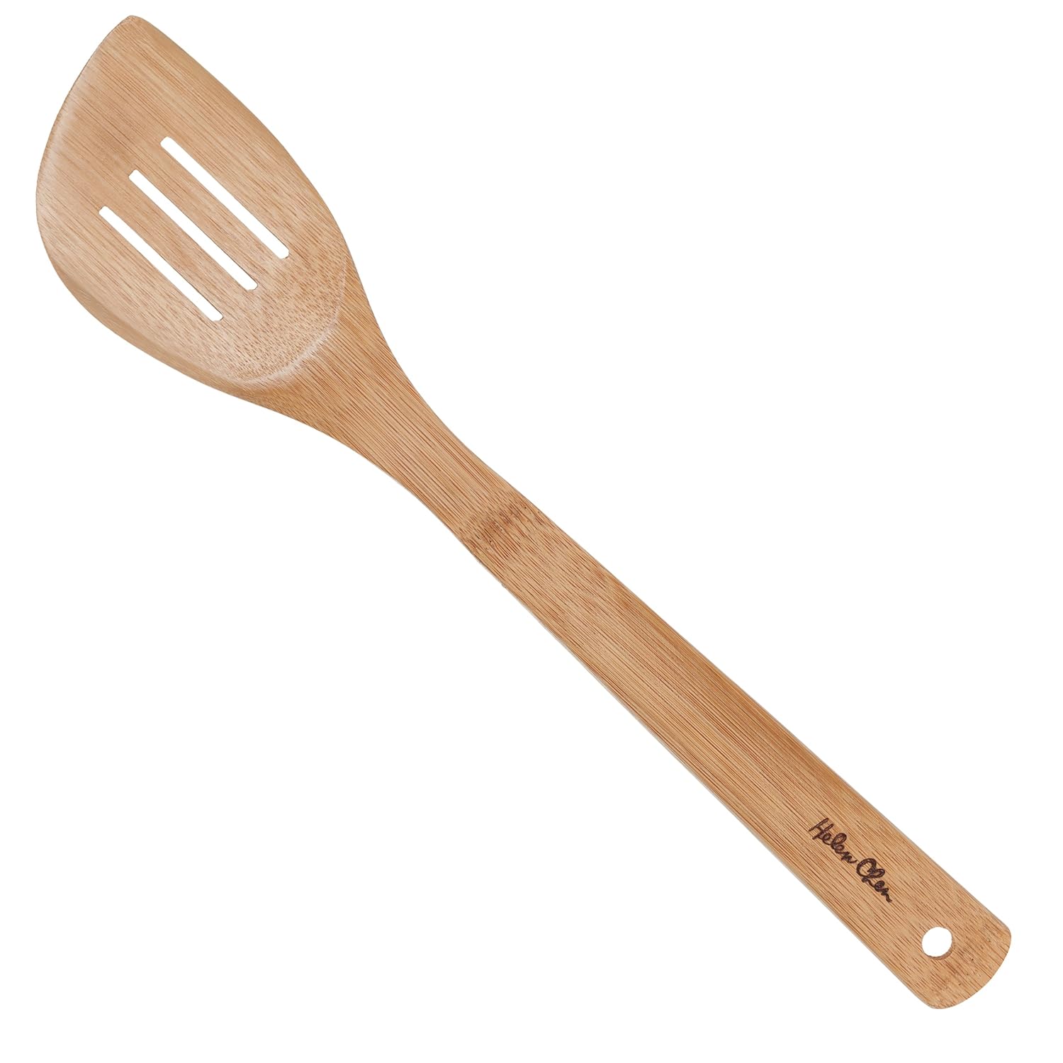Helen Chen's Asian Kitchen Slotted Bamboo Stir Fry Spatula, 13-inch ...