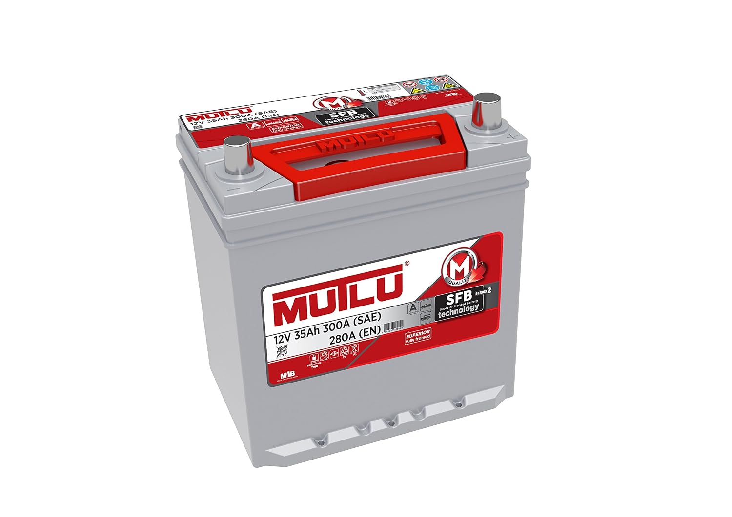 Mutlu 055 Series 2 Car Battery 12V 35Ah 300A (SAE) 280A (EN): Amazon.co ...