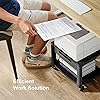 HUANUO Printer Stand with Cable Management and Storage Drawer, Printer ...