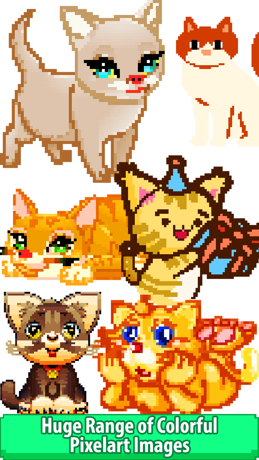 Amazon.com: Cats Pixel Art - Paint by Number, Sandbox Coloring Book ...